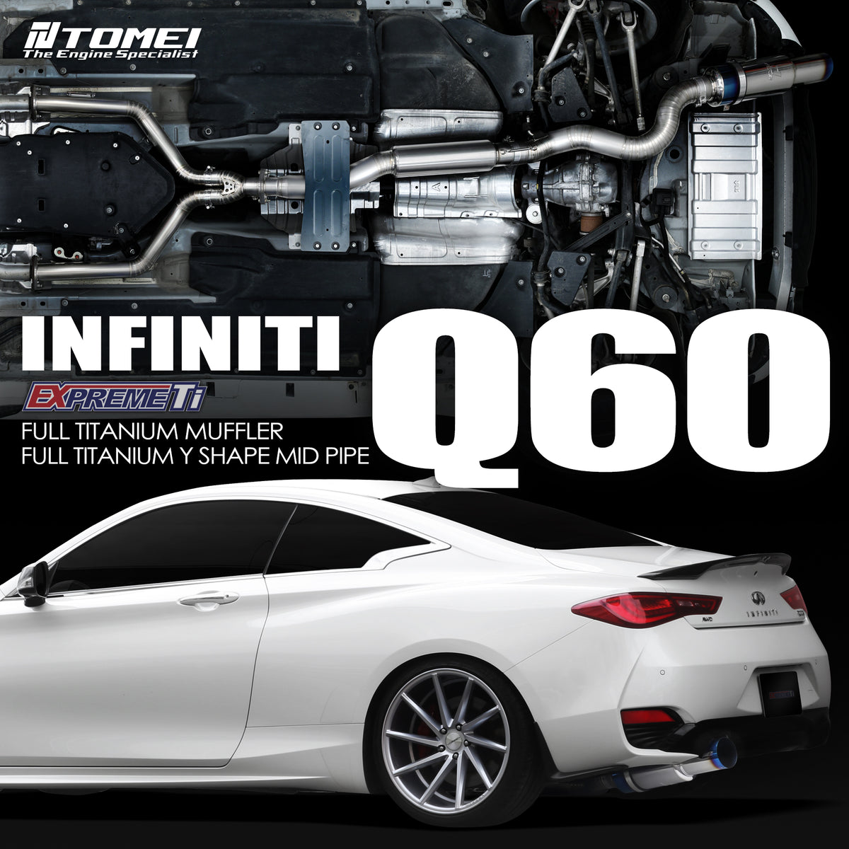 Tomei Titanium Exhaust for Infiniti Q60 — Kuremotorsports
